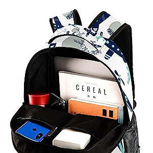 VBFOFBV Travel Backpack for Women, Hiking Backpack Outdoor Sports Rucksack Casual Daypack, Cartoon Airplane Blue