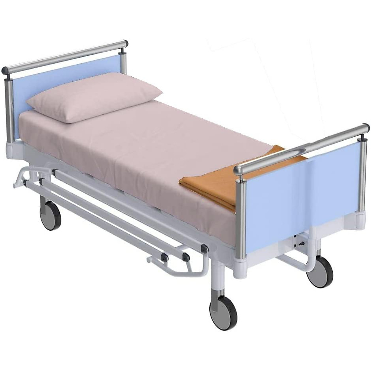 2 Piece Hospital Bed Sheet Set 800 Thread Count Soft 100% Egyptian cotton sheet set Hospital Bed Sheets Fitted sheet With Pillowcase Pink,Standard ( Fitted + Pillow ) ( 15 Inch Drop )