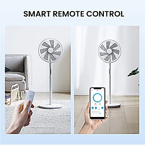 smartmi Outdoor Oscillating Pedestal Fan 3, 100-Speed Portable Quiet Standing Fan, 120° Oscillation and 40° Tilt, Floor Smart Fan for Bedroom Home Office, Works with Alexa, Cordless, with Remote, 38 Inch