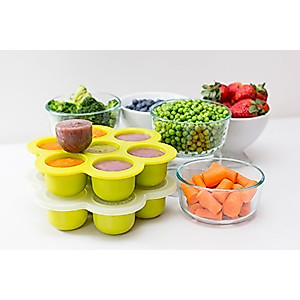 Made-in-USA - Popfex Silicone Egg Bites Mold for Instant Pot Accessories - Fits Instant Pot 5,6,8 qt Pressure Cooker - Reusable Storage Container and Freezer Tray with Lid for Homemade Baby Food