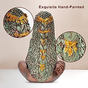 JIMBON Gaia Mother Earth Statue,6inch H Nature Moon Goddess Statue,Spiritual Items Figurines Statuette Gifts for Earth Day,Mother's Day,Thanksgiving Day Gift,Modern Home Room Decor Garden Decoration