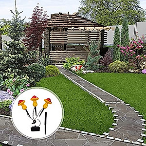 SOLUSTRE Mushroom String Light LED Solar Stake Lights Yard Lawn Garden Night Light Landscape Path Light Garden Decorations for Patio Lawn Driveway