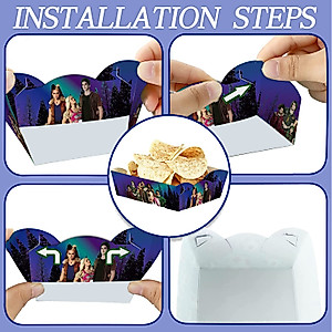 30 Pack Zombies 3 Party Supplies, Disney Zombies Paper Food Tray Zombies Party Favors Paper Food Serving Tray Zombies Paper Trays