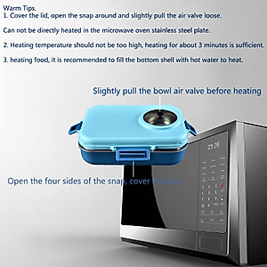 Siotenze Stainless Steel bento Lunch Box,3 Compartment Food Container,with Bowl, Water Fillable, BPA Free, Suitable for Camping, School, Office