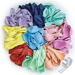 Pastel Balloons 100pcs 12" Assorted Color + Balloon Arch Strip Rainbow Balloon Garland Kit for Birthday Wedding Christmas New Year Party Decorations