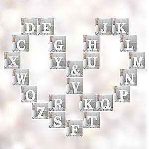 AOCEAN 6 Inch White Wood Letters - Unfinished Wood Letters for Wall Christmas Decor Standing Letters Slices Sign Board Decoration for Xmas Home Party Projects (K)