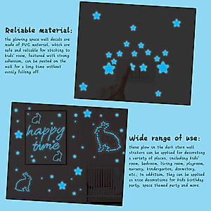 408 Pieces Glow in The Dark Space Wall Stickers Glowing Stars Wall Decals Luminous Spaceship Planet Astronaut Stickers Wall Decals for Kids Bedroom Decor