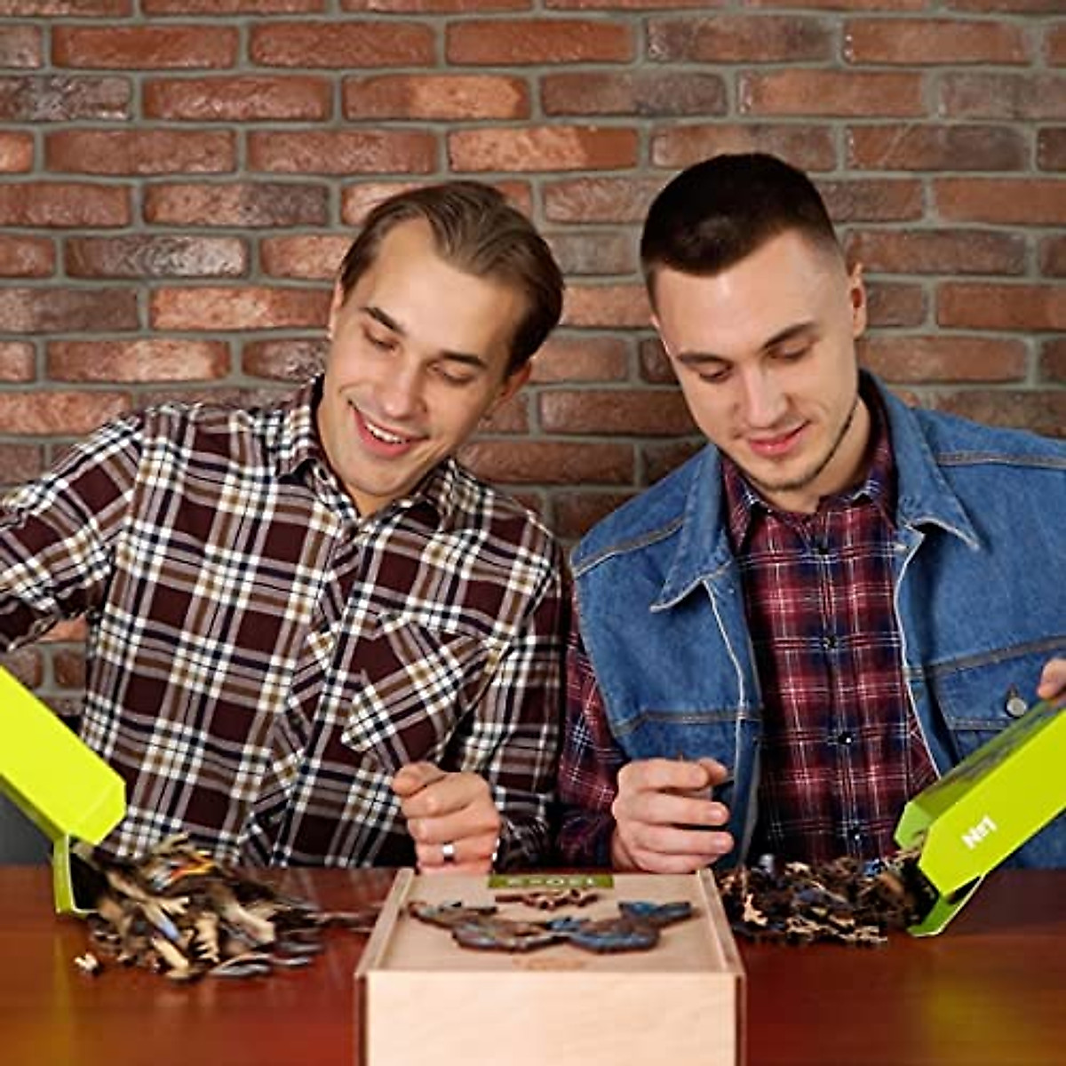 DAVICI - Wooden Jigsaw Puzzles for Adults | Exclusive Wooden Puzzle for Adults, Teens, Family | Uniquely Shaped Jigsaw Puzzles | Exclusive Wood Puzzle | Large | 12.8x15.9 in | 2x130 pcs | The Mustangs