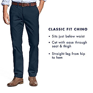 Tommy Hilfiger mens Big and Tall Classic Fit Stretch Chino Casual Pants, Bright White, 44W x 32L US