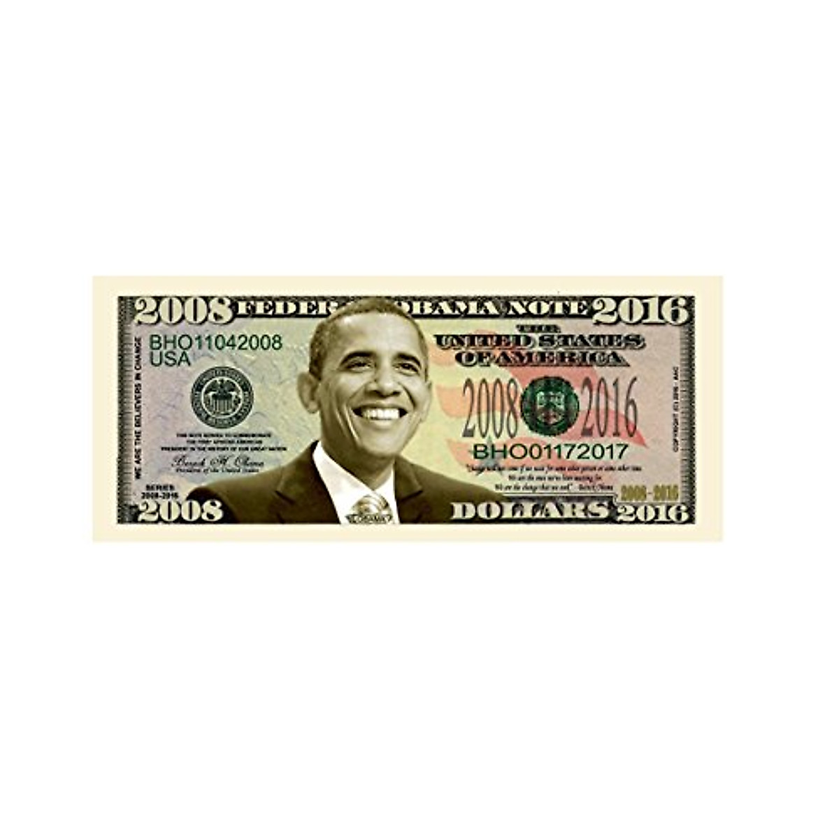 Pack of 25 - Barack Obama 2008-2016 Commemorative Dollar Bills