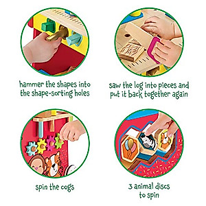 Early Learning Centre Wooden Activity Workbench, Imaginative Play, Hand Eye Coordination, Physical Development, Kids Toys for Ages 12 Month, Amazon Exclusive