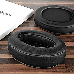 Geekria PRO Extra Thick Replacement Ear Pads for Audio-Technica ATH-M50X M50xBT2 M60X M40X M30X M20X M10X Headphones Ear Cushions, Ear Cups Cover Repair Parts (Black)