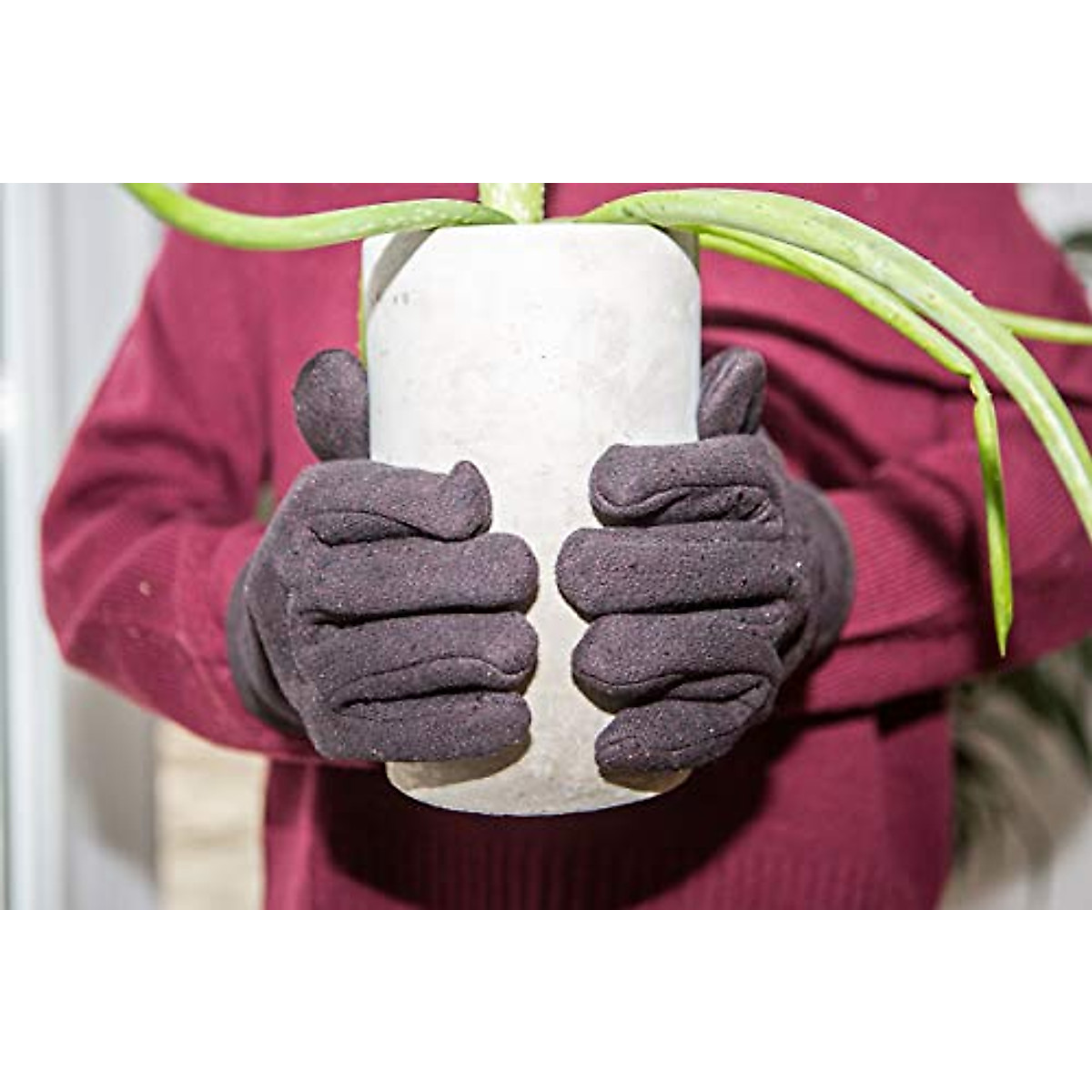 G & F 4414L-DZ Brown Jersey Winter Work Gloves with Red Fleece Lining, Large, 12-Pair