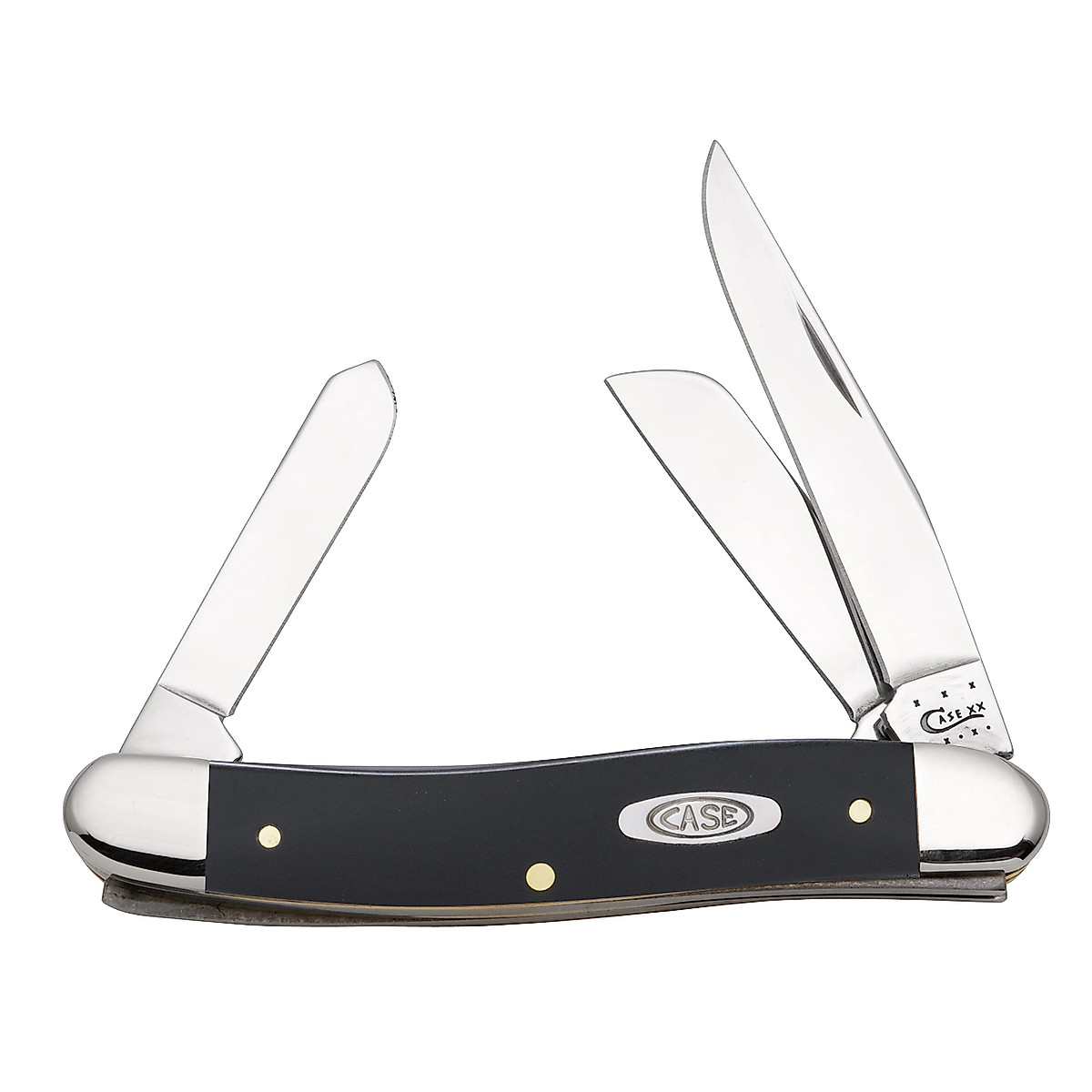 Case XX WR Pocket Knife Black Synthetic Medium Stockman Item #22413 - (2318 SS) - Length Closed: 3 5/8 Inches
