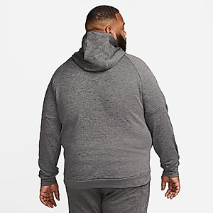 Nike Therma-FIT Men's Pullover Fitness Hoodie, (Small, Charcoal Heather/Dark Smoke)
