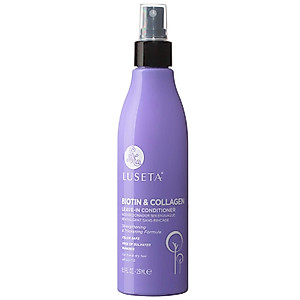 Luseta Biotin Leave in Conditioner for Dry Damaged Hair, Natural Thickening Volume Conditioner for Hair Loss and Thinning,8.5Fl Oz, Hair Detangler Spray for Women