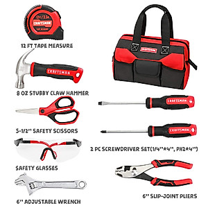 Craftsman 8-Piece Kids Junior Tool Set with Tool Bag, Real Tools & Accessories For Boys & Girls, Age 8+