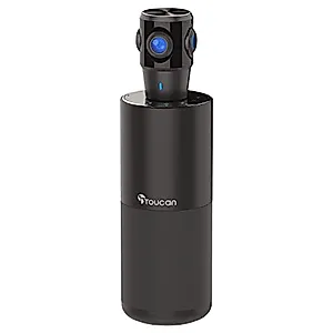 TOUCAN 360 Video Conference Room Camera System with Omnidirectional Microphone, 360 Degree Camera and Built in Speakers