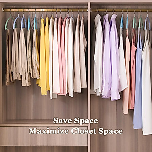 MOPALL Clothes Hanger 14 Pack, Sweater Hangers No Shoulder Bump, 16.5 inch Wide Heavy Duty Coat Hangers for Closet, Non Slip PVC-Coating Metal Hangers for Sweaters,Suits,Dresses,Jackets,Pants,Shirt