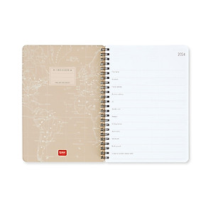 Legami - Spiral Large Weekly Planner, 12 Months, from January 2024 to December 2024, Folding Planner 2024/2025, Elastic Closure, Final Pocket, Address Book, 15 x 21 cm, Travel Theme