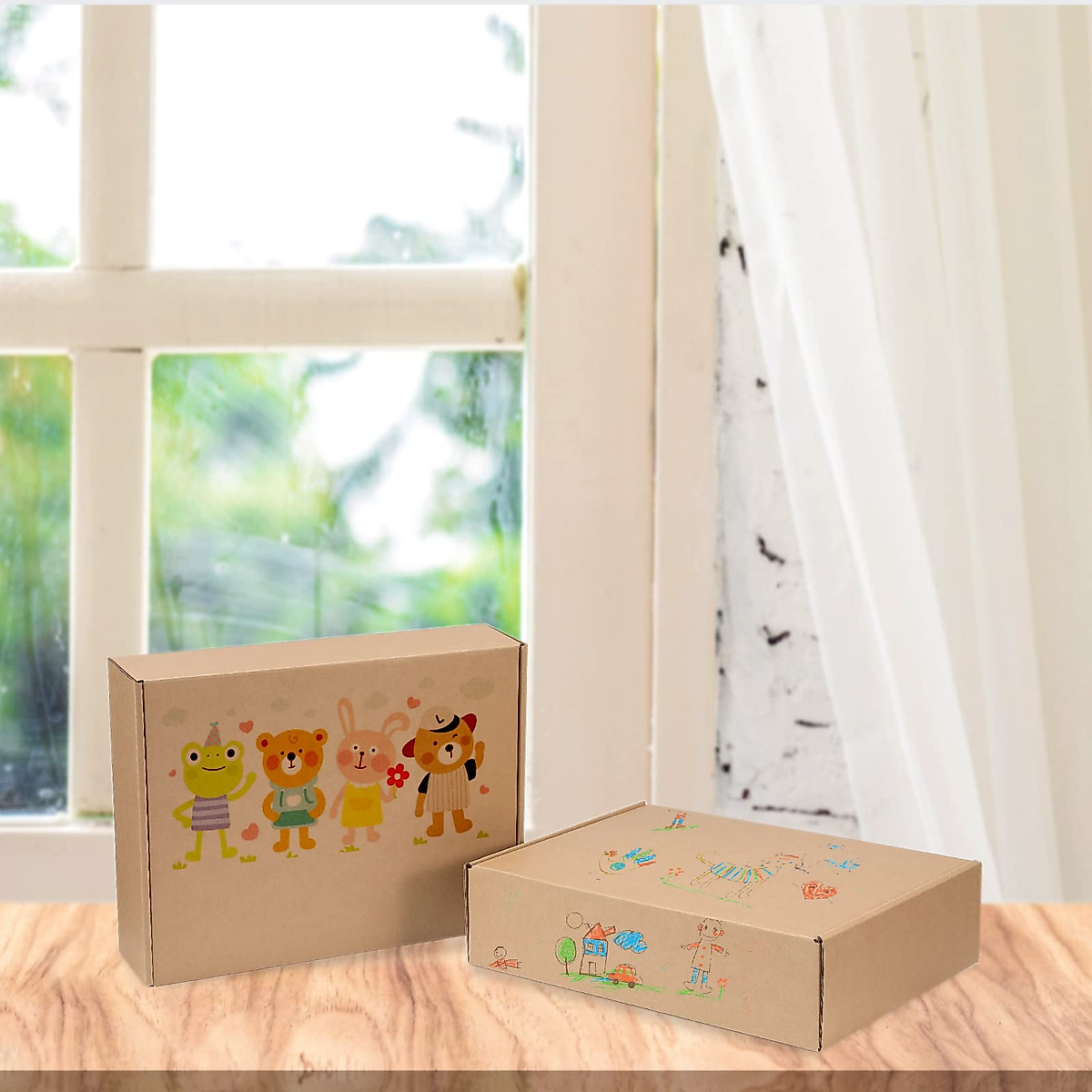 DUZCLI 12x9x4 Shipping Boxes Set of 20, Medium Kraft Corrugated Cardboard Boxes - for Small Business Supplies Packaging, Packing Boxes, Mailer Boxes and Gift Box