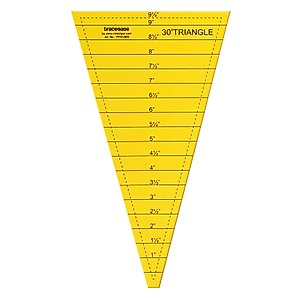 Traceease Trace Simple Trace Stable, 30 Degree Triangle Quilting Ruler and Quilting Template, All Purpose Acrylic Tool for DIY Design Shaped Angular Stencils, 13.9 cmx 22.8 cm