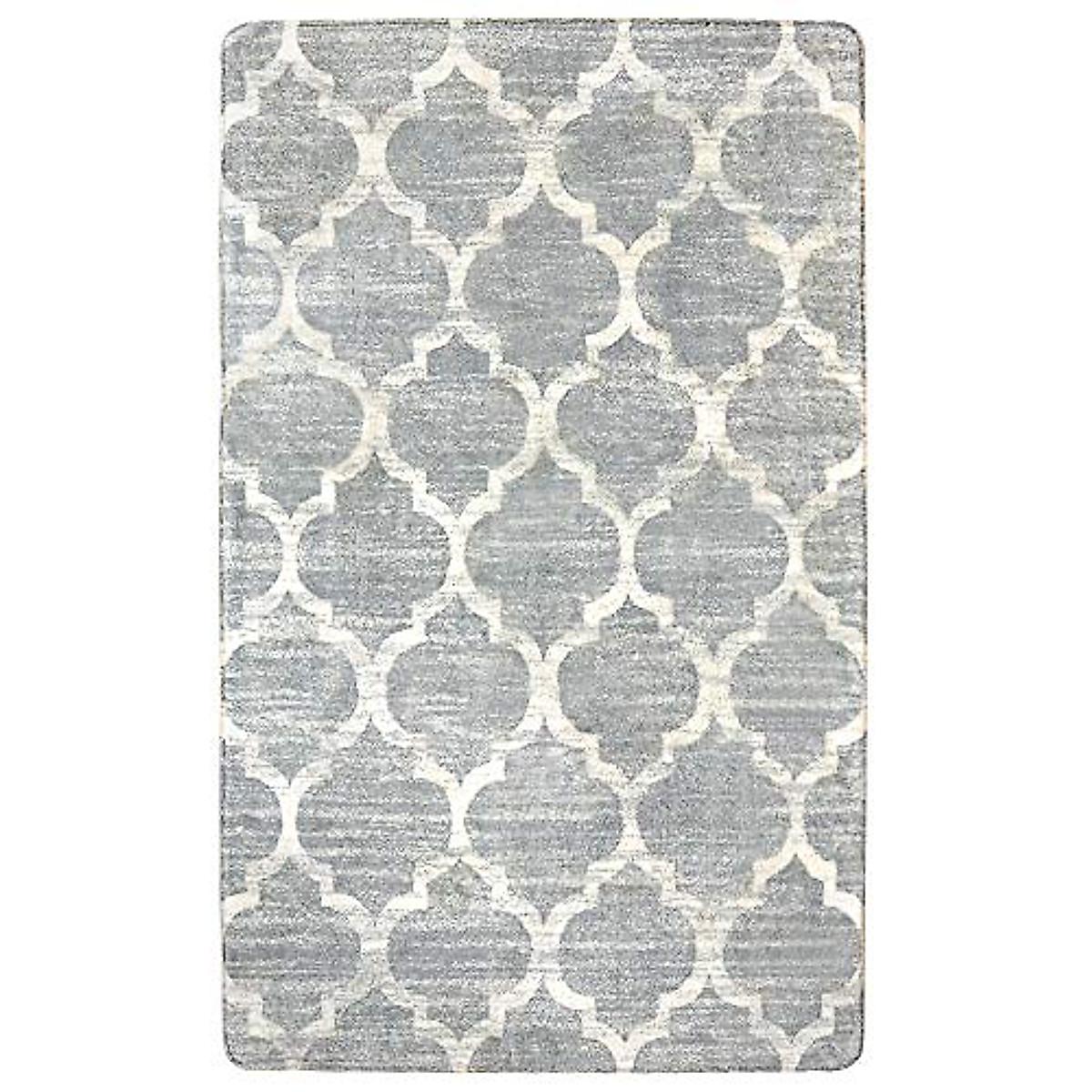 Lahome Moroccan Bedroom Rug - 3’x5’Area Rug Throw Washable Rugs Small Non-Slip Rug Accent Distressed Floor Carpet Rug for Door Mat Entryway Living Room Kitchen Laundry Room Rug Decor (3’ X 5’, Gray)