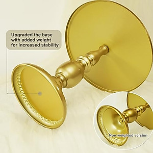 Hotity 12 Inch Cake Stand Round Cupcake Stands Metal Dessert Display Cake Stands, Gold