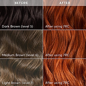 Madison Reed Radiant Hair Color Kit, Light Red Copper for 100% Gray Coverage, Ammonia-Free, 7RC Carrara Crimson, Permanent Hair Dye, Pack of 1