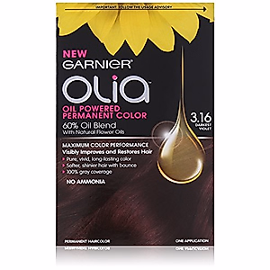 Garnier Olia Oil Powered Permanent Haircolor, 3.16 Darkest Violet (Packaging May Vary)