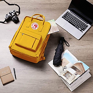 KALIDI Casual Backpack for Women,15 Inches Laptop Backpack Classic Camping Rucksack Travel Outdoor Daypack College Bag Yellow