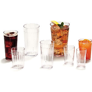 Carlisle FoodService Products 110507 Bistro Tumbler, 5 oz, Clear, Plastic