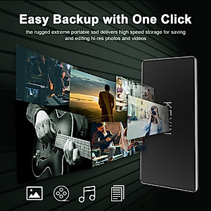 KEXIN 120GB Portable External SSD - Up to 400MB/s - USB-C, USB 3.1 Mini Game Drive Solid State Flash Drive Disk, Compatible with Mac OS, Windows, Laptop, X-Box, PS4