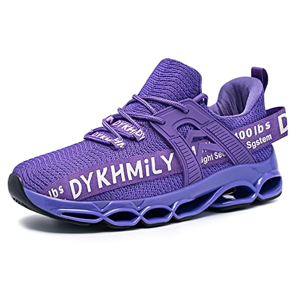 DYKHMILY Steel Toe Shoes for Women Lightweight Cushion Safety Sneakers Slip Resistant Breathable Indestructible Work Shoes Safety Toe Tennis Shoe(8.5,Purple,D91823)