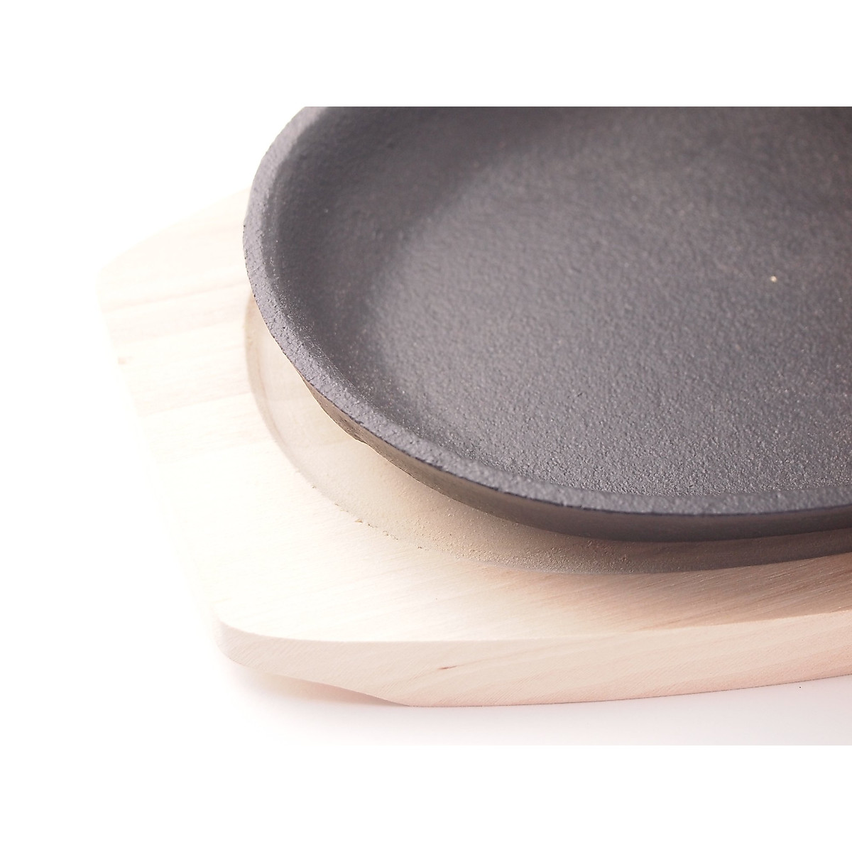 Happy Sales HSSP-CTSP22, Cast Iron Steak Plate Set of 2, 5.5" W x 1" H x 9.25" L, Black