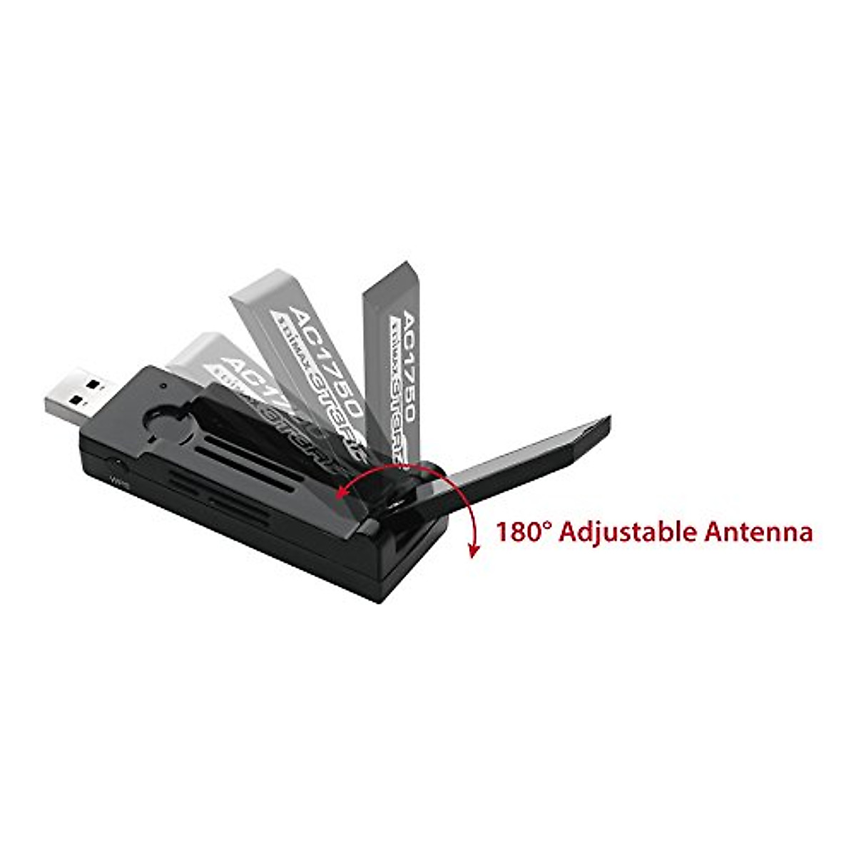 Edimax Wi-Fi 5 802.11ac AC1750, Dual-Band 2.4/5GHz Adapter for PC, Wireless AC USB 3.0 Adapter Dongle w/ Foldaway Antenna, Up to 1750Mbps Transfer, Win11 Plug-n-Play, Mac OS, Linux, EW-7833UAC