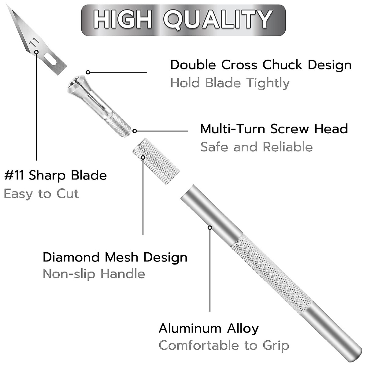 Jetmore 24 Pack Exacto Knife Set, Craft Knife, Precision Hobby Knife Kit for DIY Cutting, Pumpkin Carving, Trimming, Scrapbooking