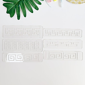 Acrylic Sashiko Stencil with Traditional Pattern for Hand Quilting and Embroidery (Set of 6)