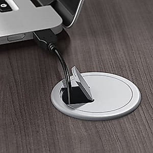 Bush Business Furniture Hybrid Computer Table Desk with Metal Legs, 48W x 24D, Storm Gray