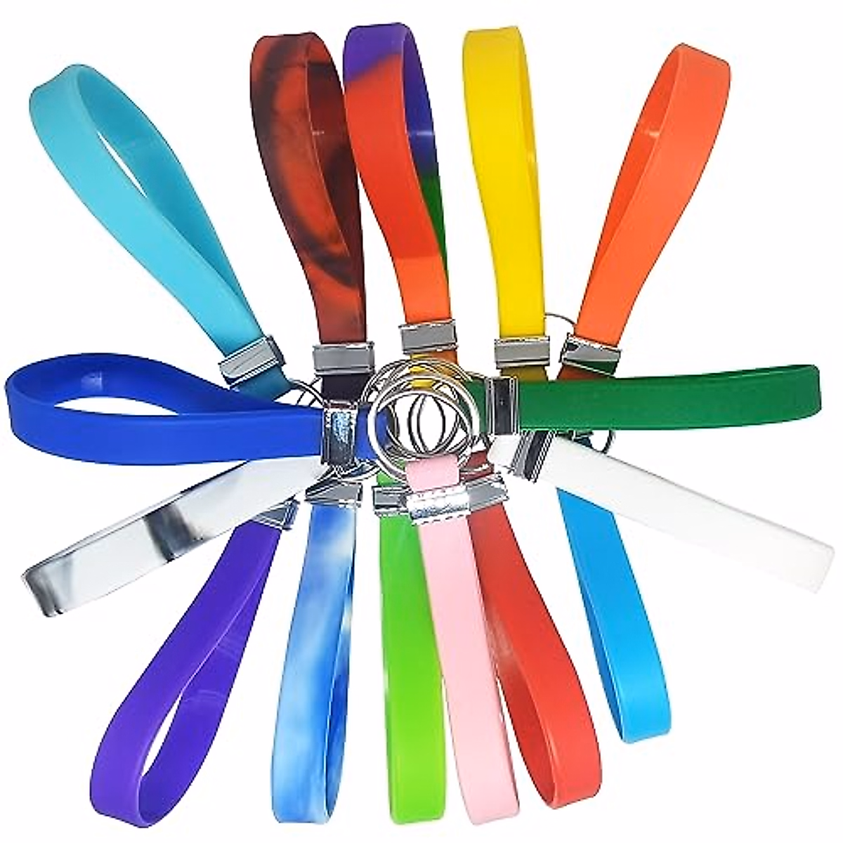 Krcooky Custom Keychains 1/10/30/50/100 ct Personalized Silicone Key Rings Llaveros Personalizados Customized Bulk for Events, Gifts, Backpacks, Awareness, Business Customizable