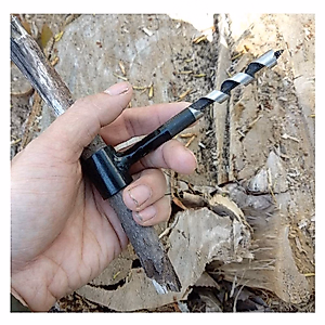 SYHML-SHOP Multipurpose Manual Survival Drill Bit,Scotch Eye Wood Auger Drill Bit for Bushcraft and Camping 7/10/20/25mm (Size : 10mm)