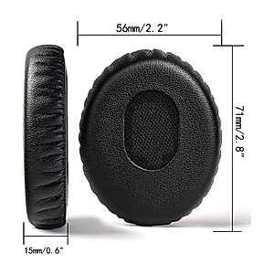 QC3 Ear Pads, Replacement Ear Cushions Soft Protein Leather Noise Isolation Memory Foam Earpads Professional Repair Parts for Bose QuietComfort 3 (QC3) & OE1 On-Ear Headphones - Black