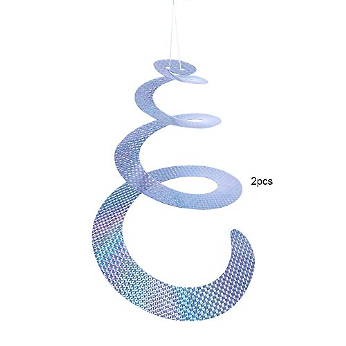 Bird Reflective Scare Spiral Rods, Woodpecker Bird Scare Devices, Keep Birds Away from Garden House, for Wood Peckers, Pigeons, Seagulls, Geese, Hawks, etc