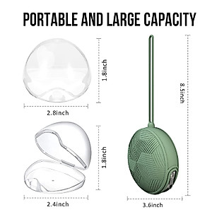 Smlpuame 4 Pack Pacifier Holder Case Set,2 Silicone Portable Pacifier Cover Pouch Bag for Diaper Bags Baby Carriage with 2 Transparent Pacifier Storage Container Box,Easy to Clean,(Green+Black)