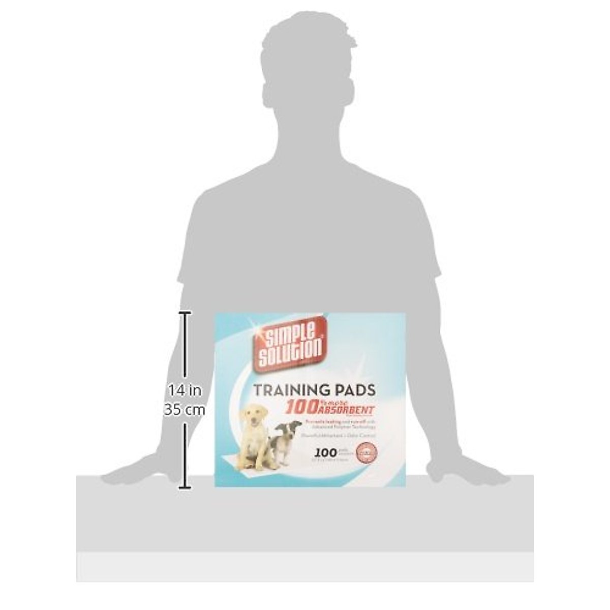 Simple Solution Training Puppy Pads - 6 Layer Dog Pee Pads, Absorbs Up to 6 Cups of Liquid - 23x24in - 100 Count