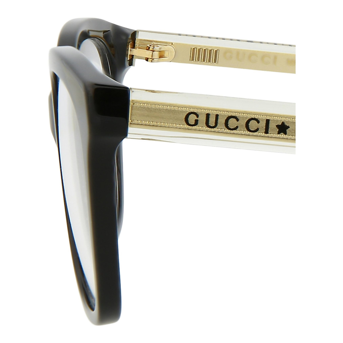 Gucci GG 0566O 001 Black Plastic Square Eyeglasses 52mm