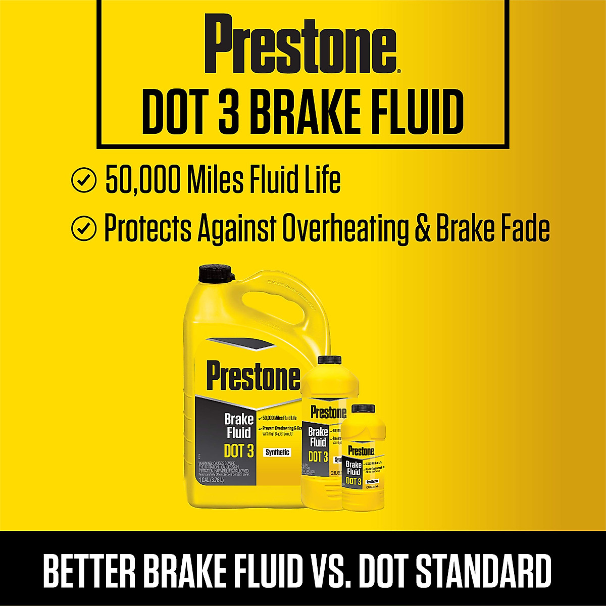 Prestone AS400 DOT 3 Synthetic Brake Fluid - 12 oz.