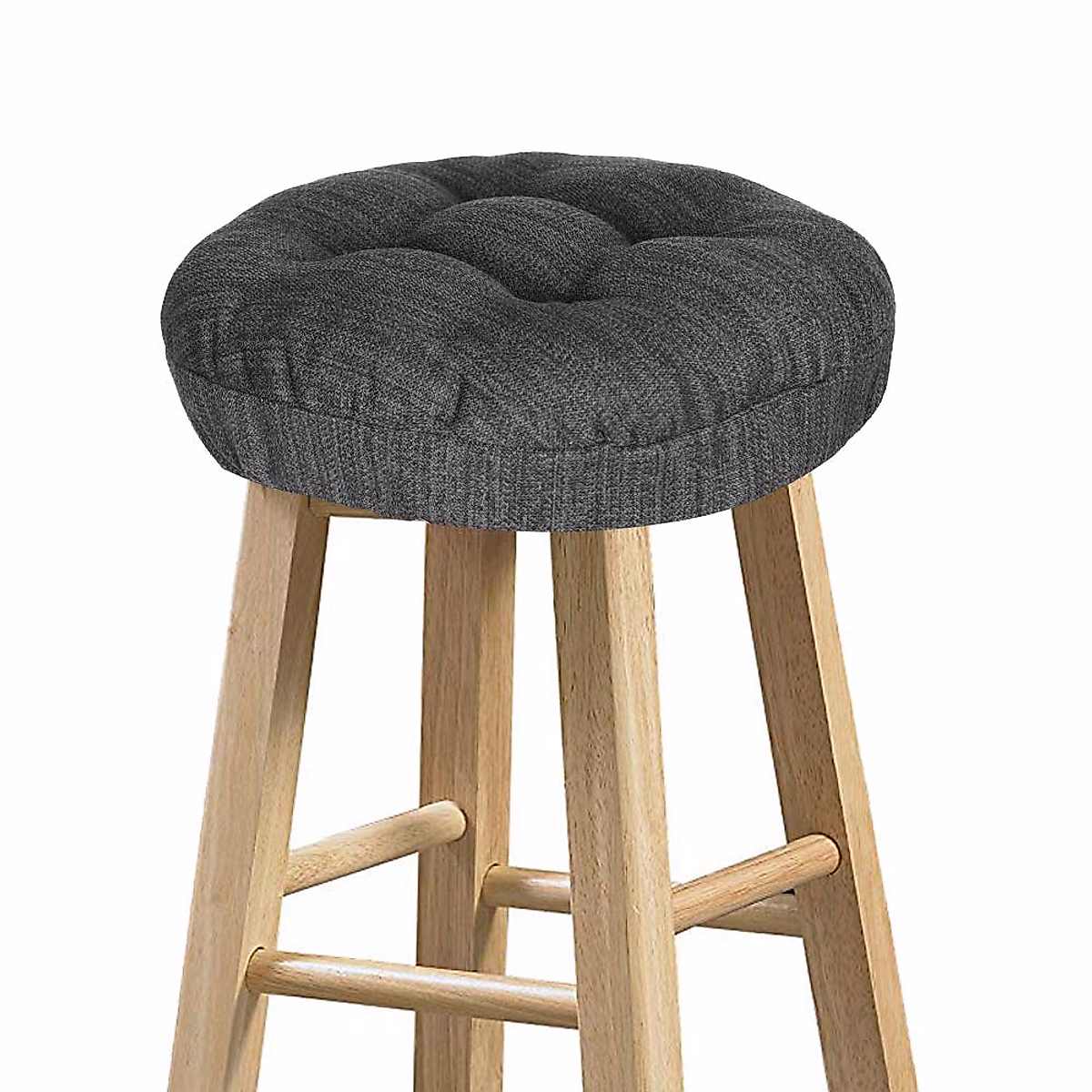baibu Stool Covers Round, Super Soft Round Bar Stool Cushion Covers Seat Cushion - One Cushion Only（Gray-Black,12" (30 cm)