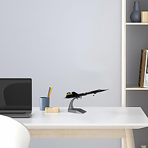 SR-71 Blackbird Model Plane 1/144 SR71 Blackbird Aircraft Model Metal Blackbird Aircraft Model Military Fighter Attack Airplane Model with a Free Bomb Loading Vehicle for Collection or Birthday Gift