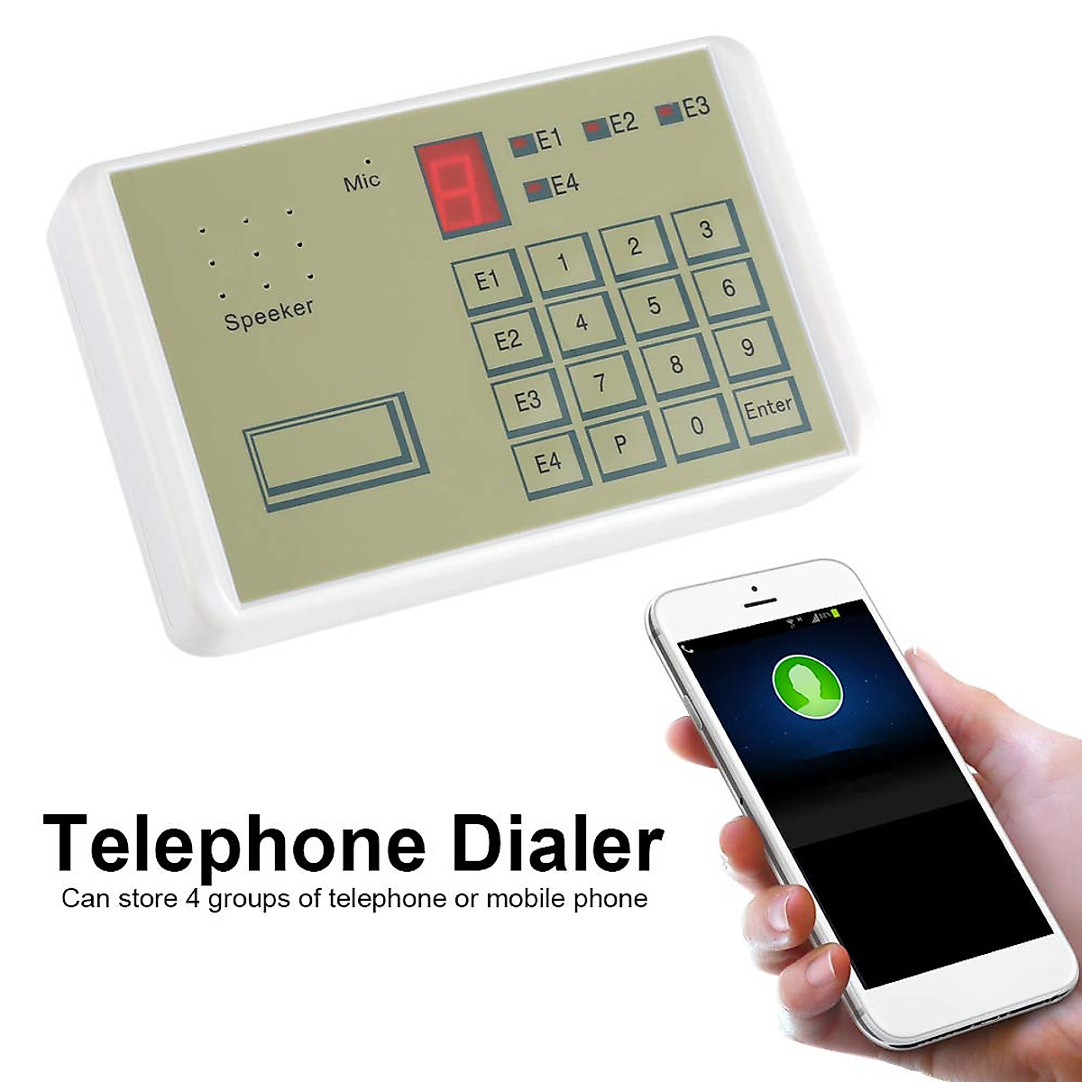Telephone Dialer, Wired Telephone Voice Auto dialer Burglar Security Wired Home Security System with Phone Dialer House Office Alarm System